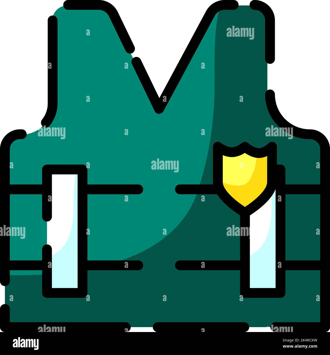 Police vest , illustration, vector on a white background Stock Vector ...