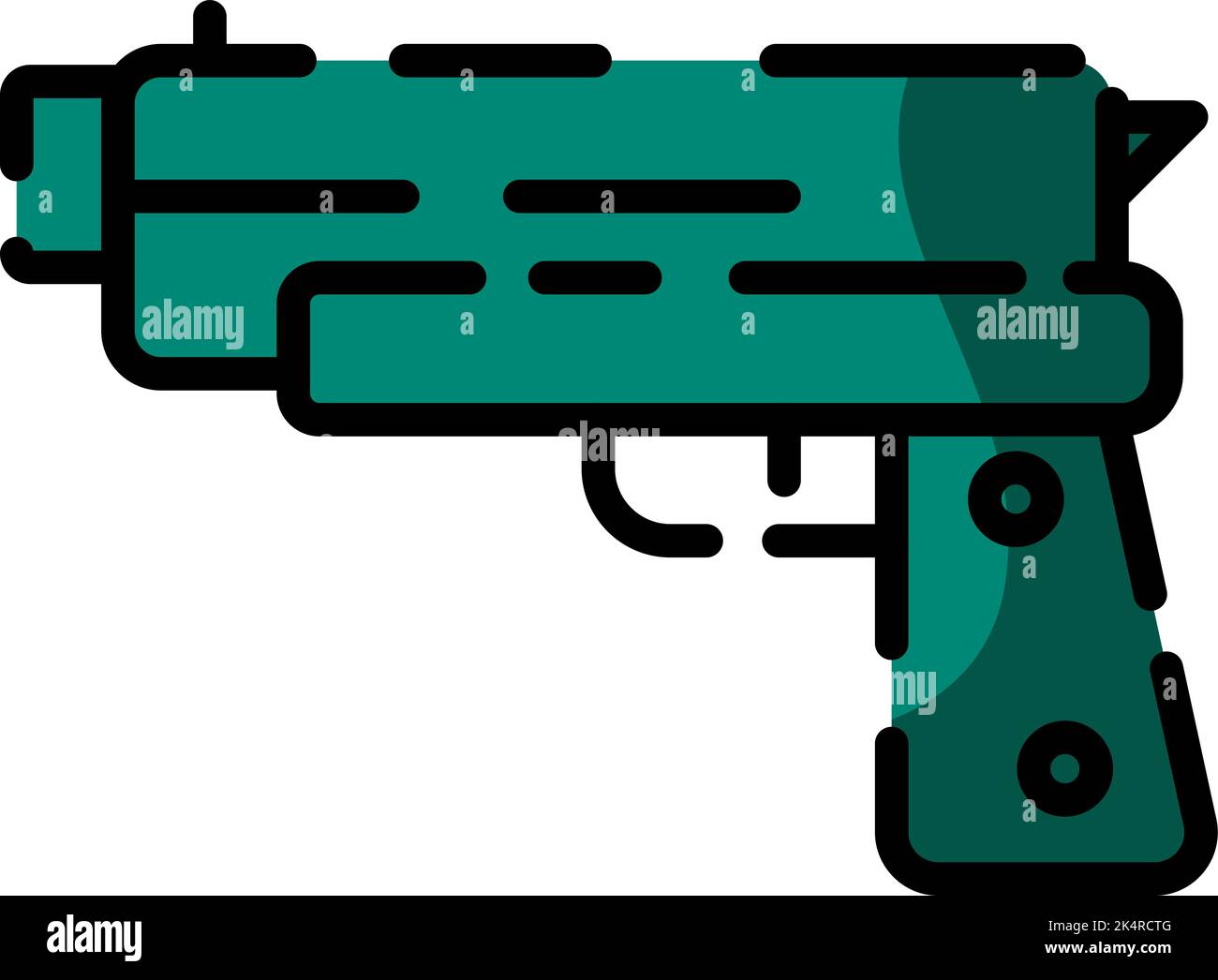 Police gun, illustration, vector on a white background Stock Vector ...