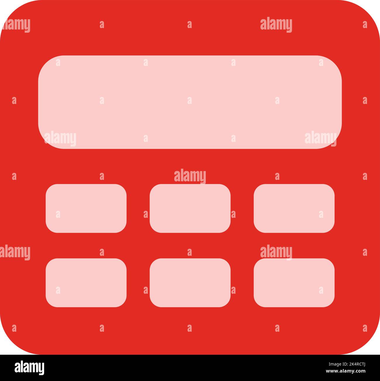 Red calculator, illustration, vector on a white background Stock Vector ...