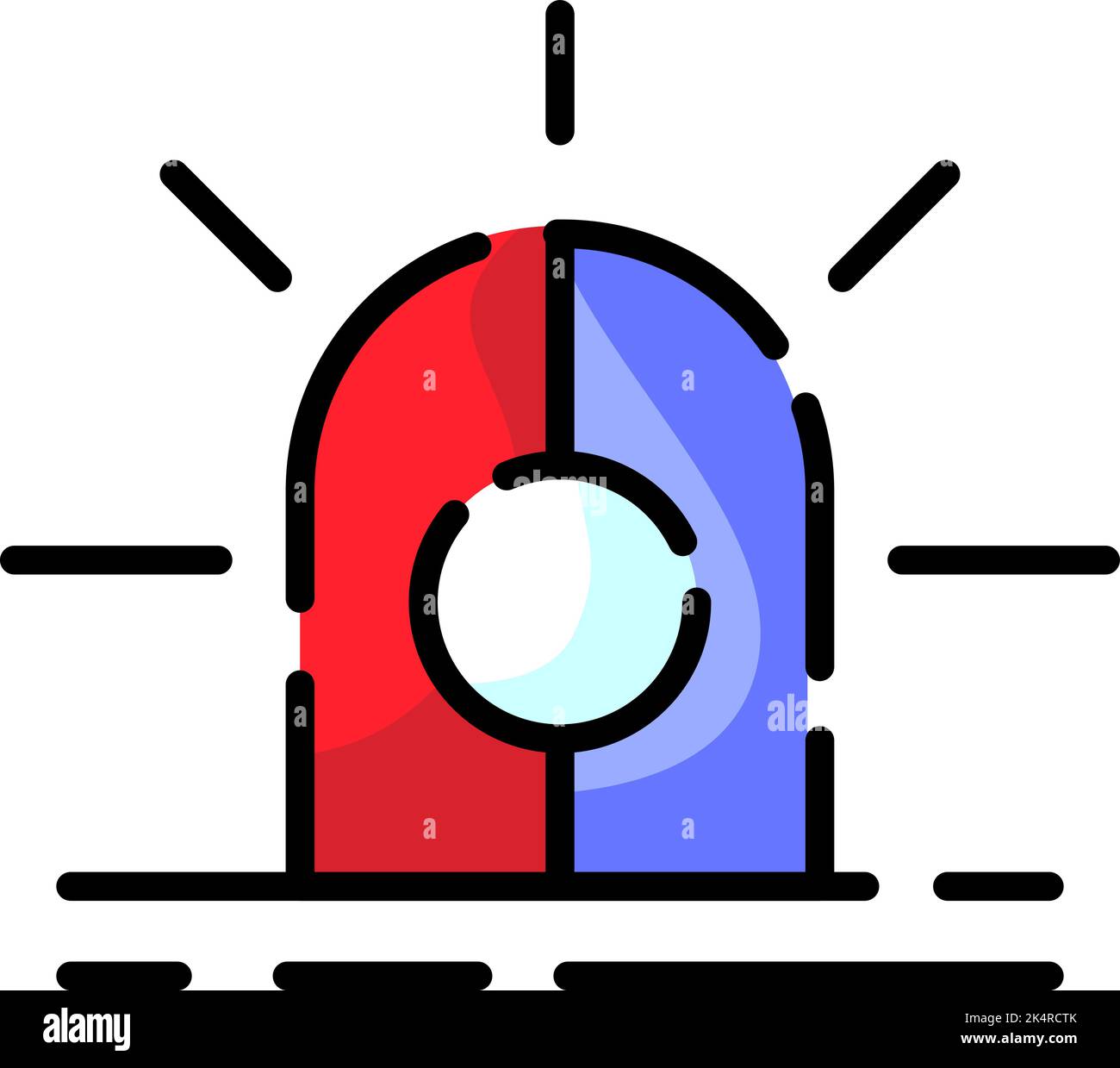 Police signal, illustration, vector on a white background Stock Vector ...