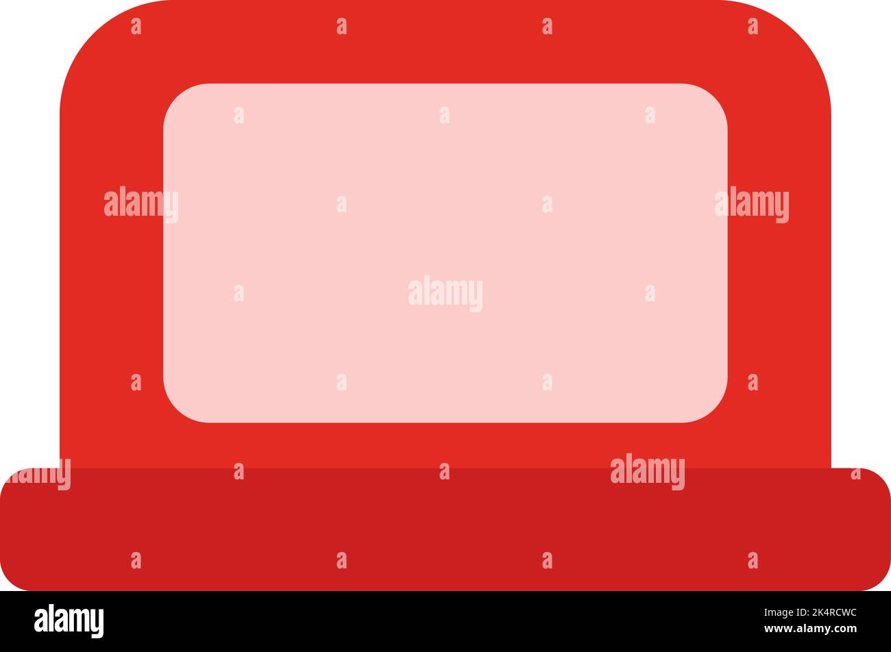 Red laptop screen Stock Vector Images - Alamy
