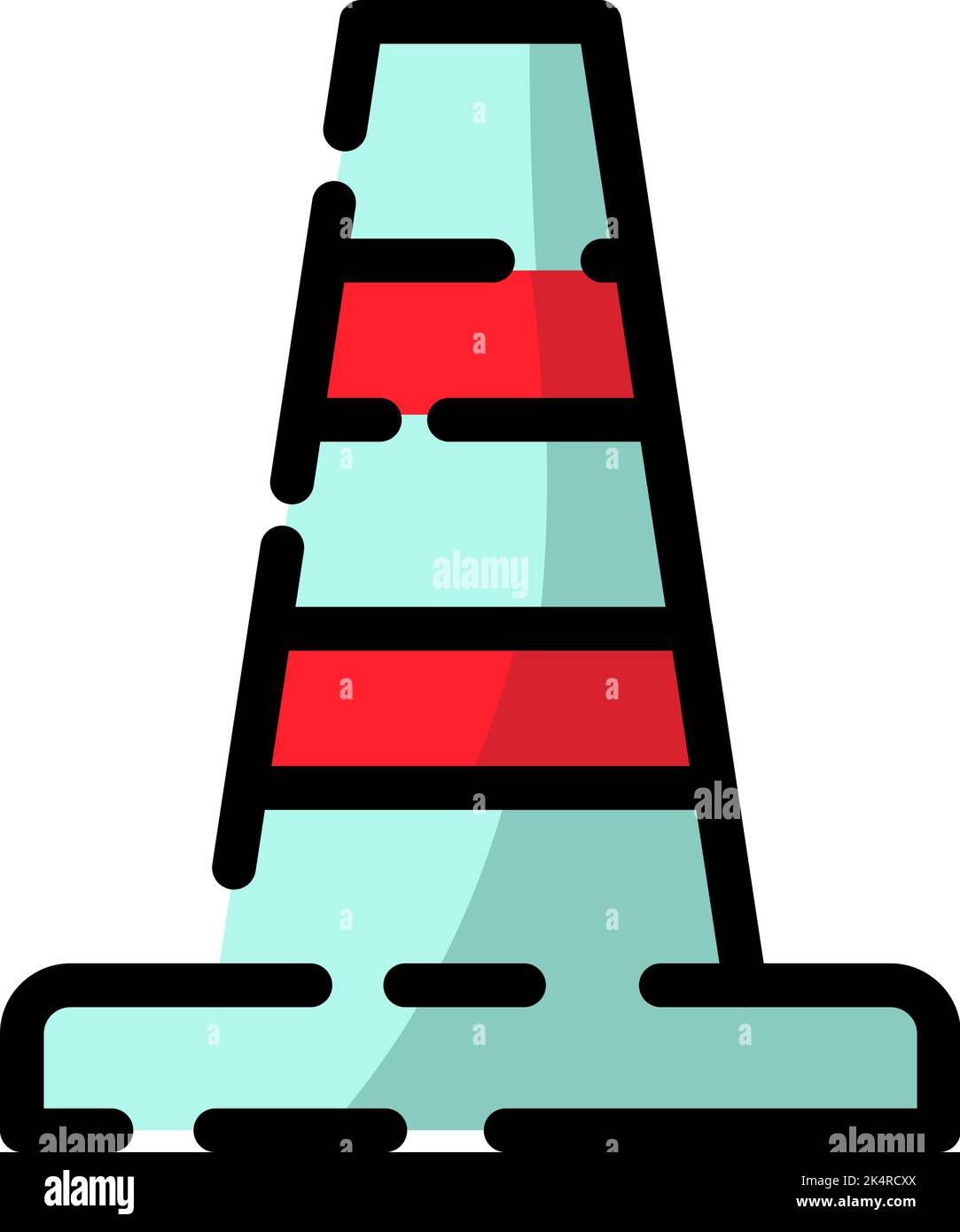 Police road cone, illustration, vector on a white background Stock ...