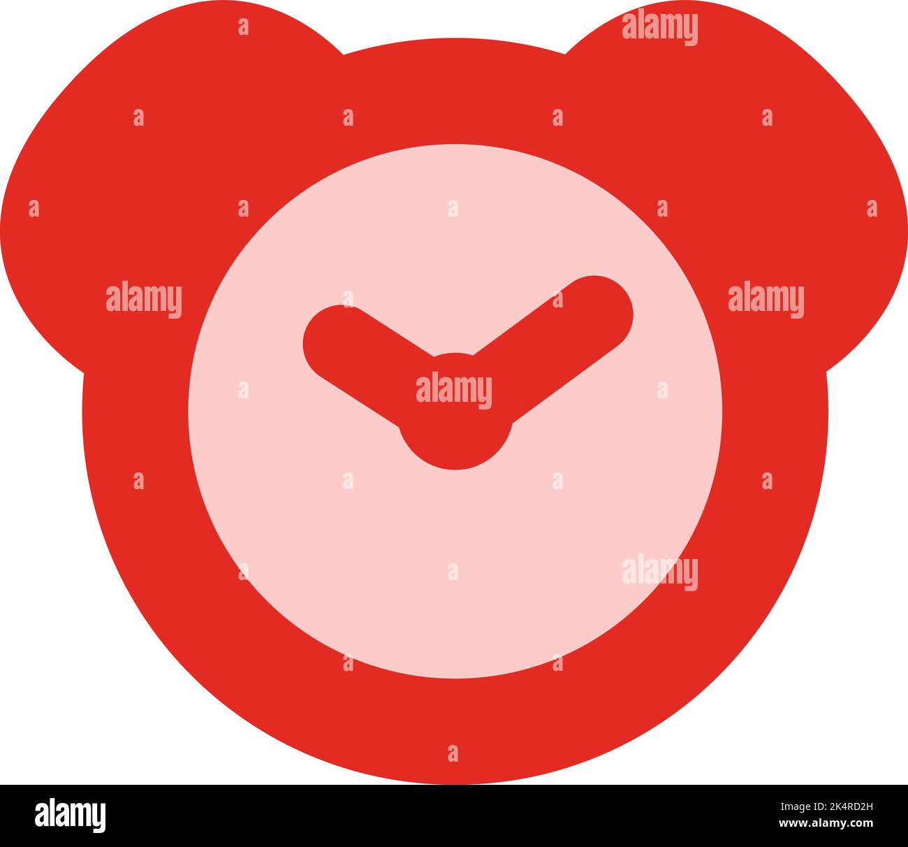 Red alarm clock, illustration, vector on a white background Stock ...