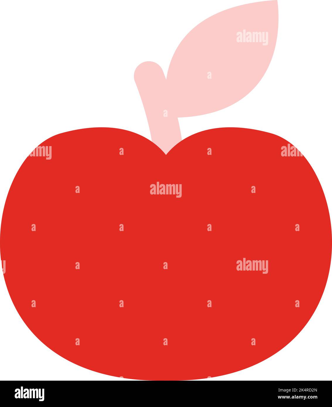 Red apple, illustration, vector on a white background Stock Vector ...