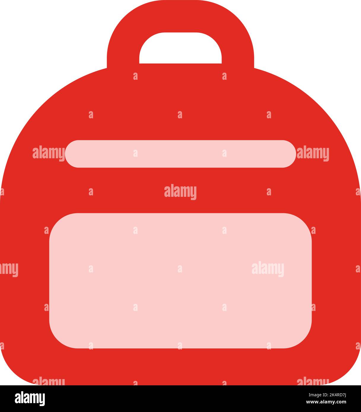 Red school backpack, illustration, vector on a white background Stock ...