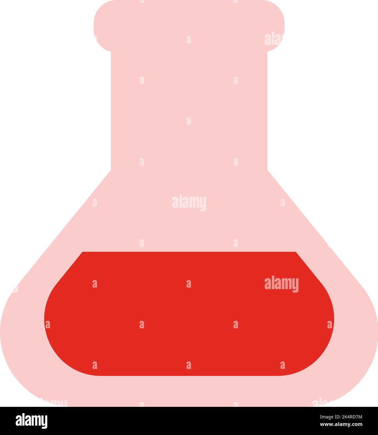 Red chemistry liquid, illustration, vector on a white background Stock ...