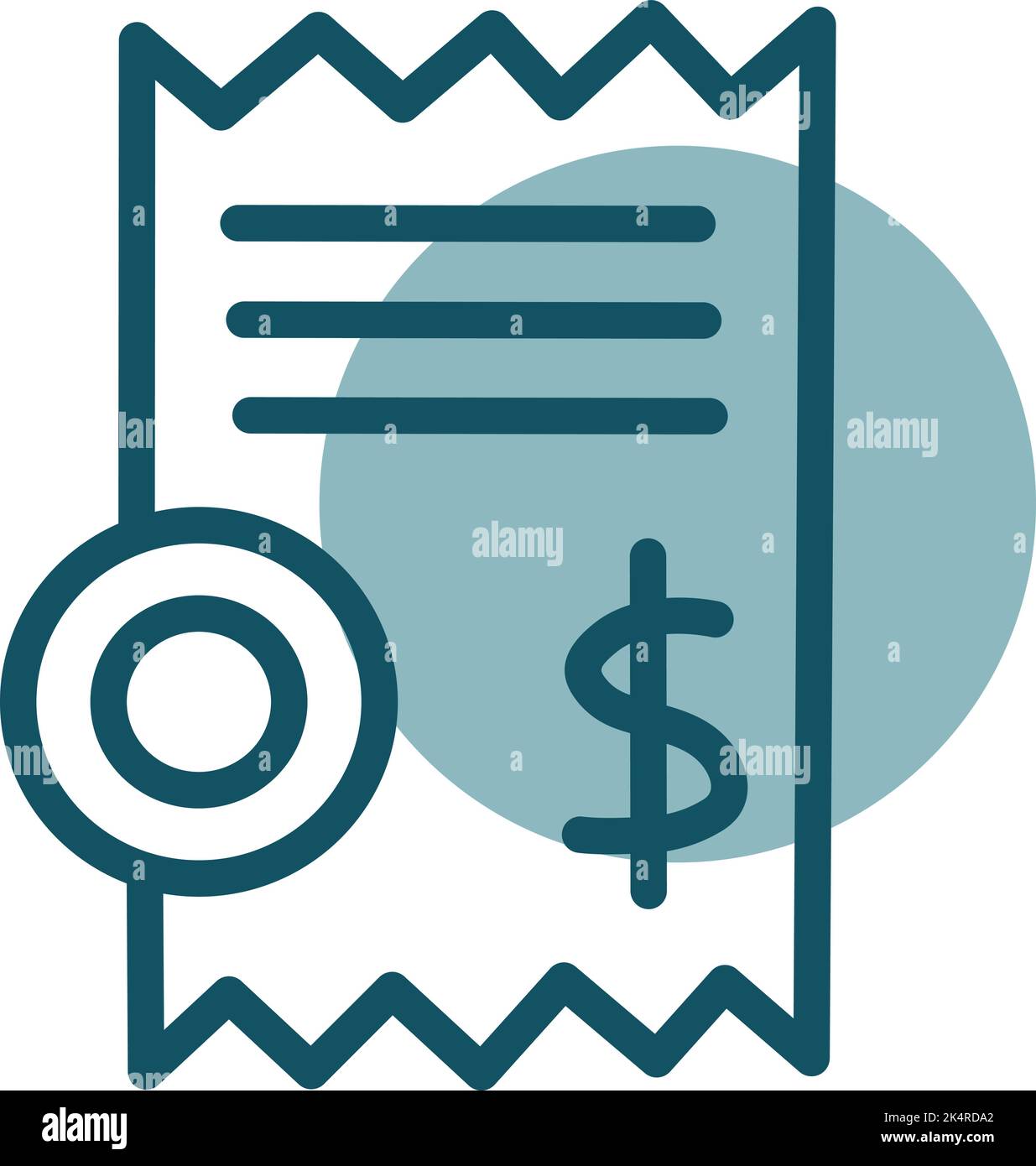 Shopping bill, illustration, vector on a white background Stock Vector ...