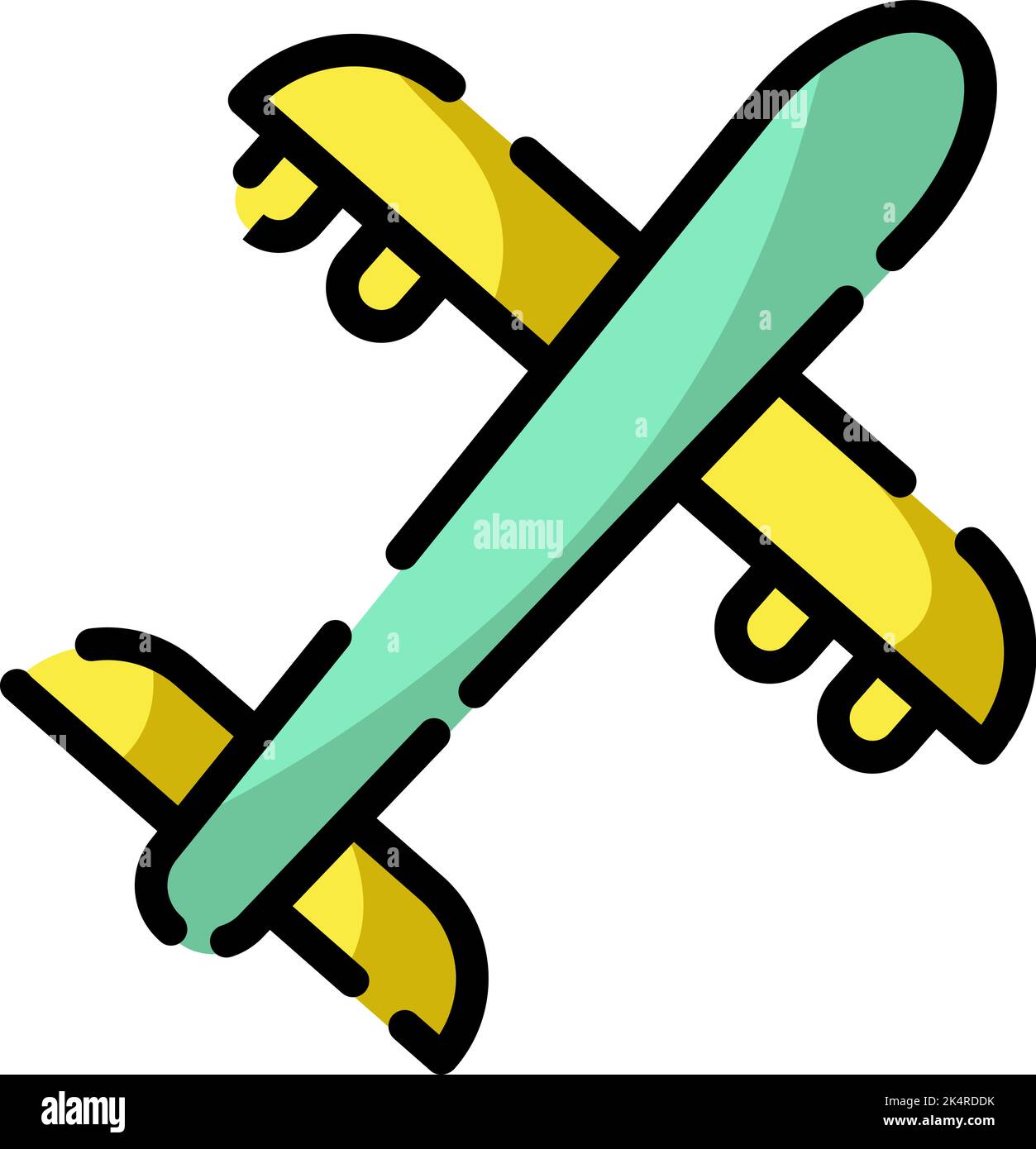 Shipping airplane, illustration, vector on a white background Stock ...