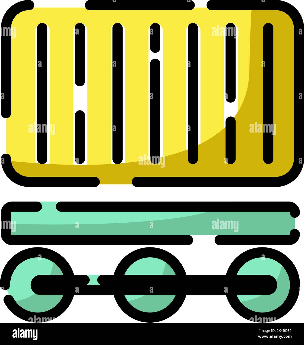 Plane on a train Stock Vector Images - Alamy