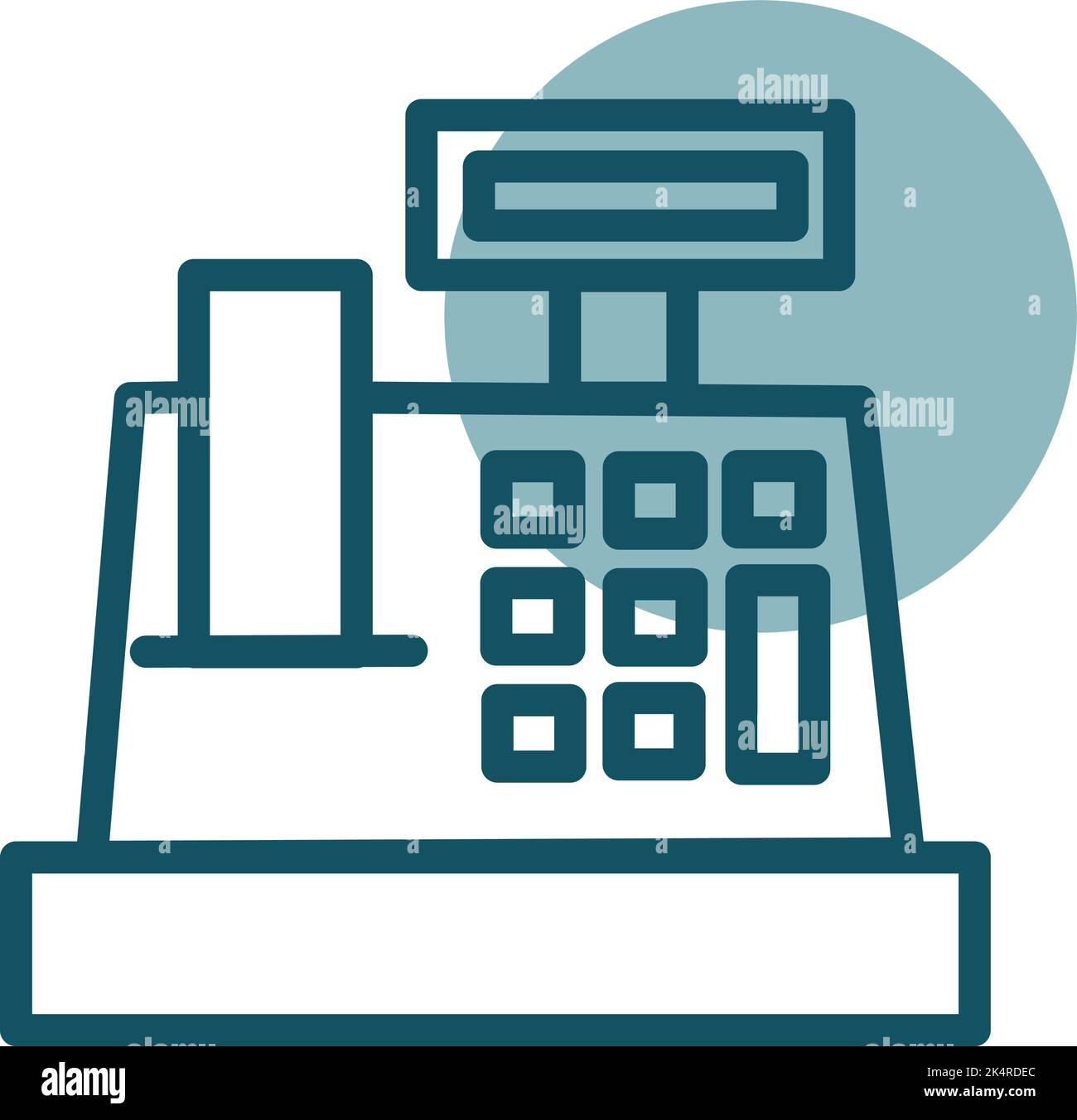 Shopping cash register, illustration, vector on a white background ...