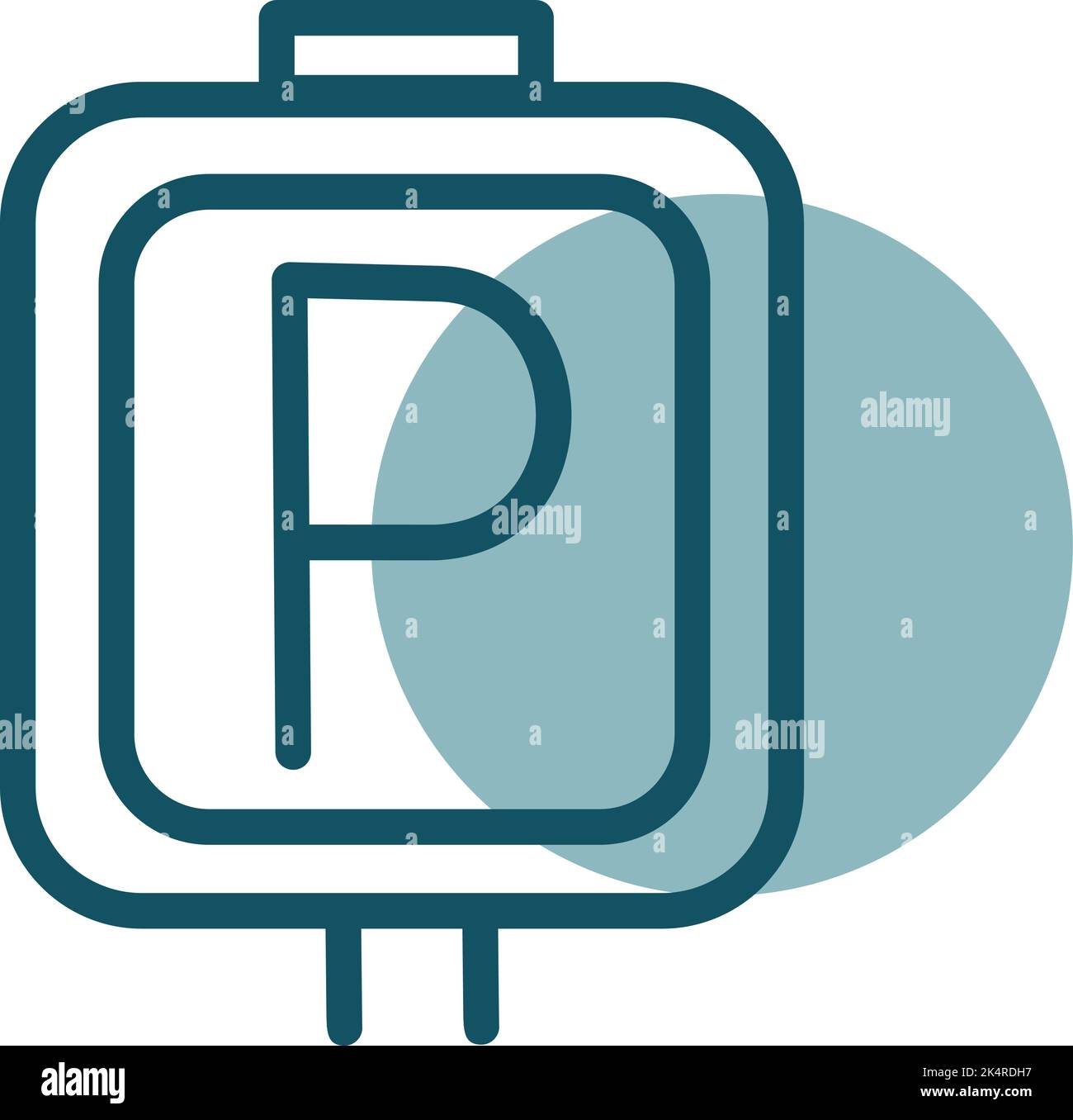 Shopping mall parking spots, illustration, vector on a white background ...