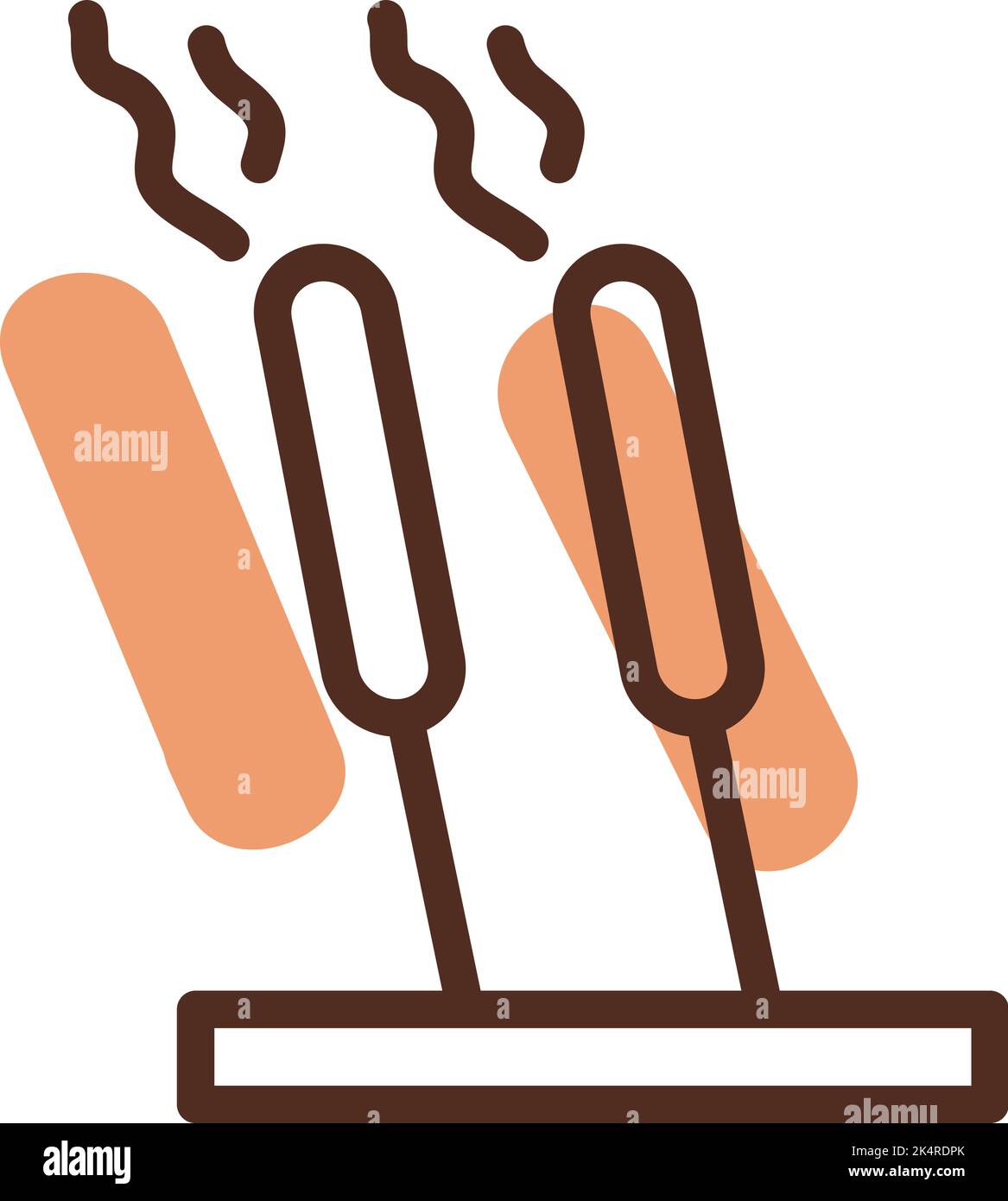 Spa relaxing scent sticks, illustration, vector on a white background ...