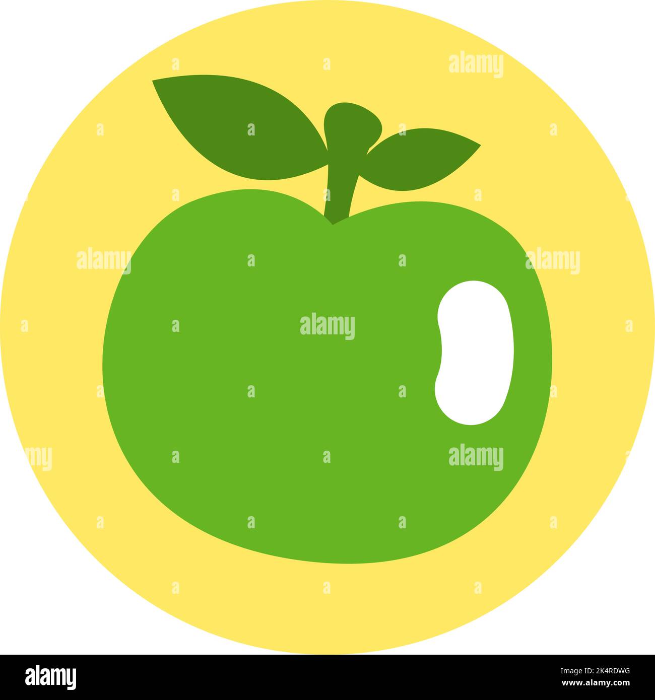 Green apple, illustration, vector on a white background Stock Vector Image & Art - Alamy