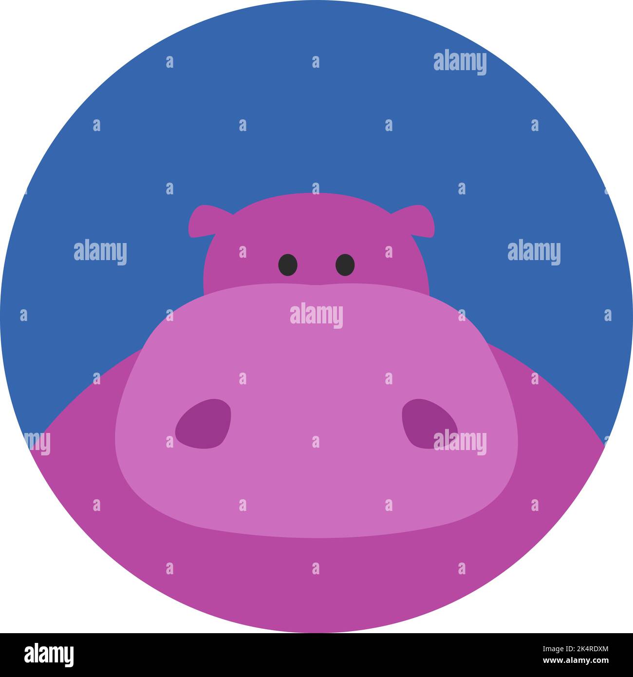 Pink hippo Stock Vector Images - Alamy