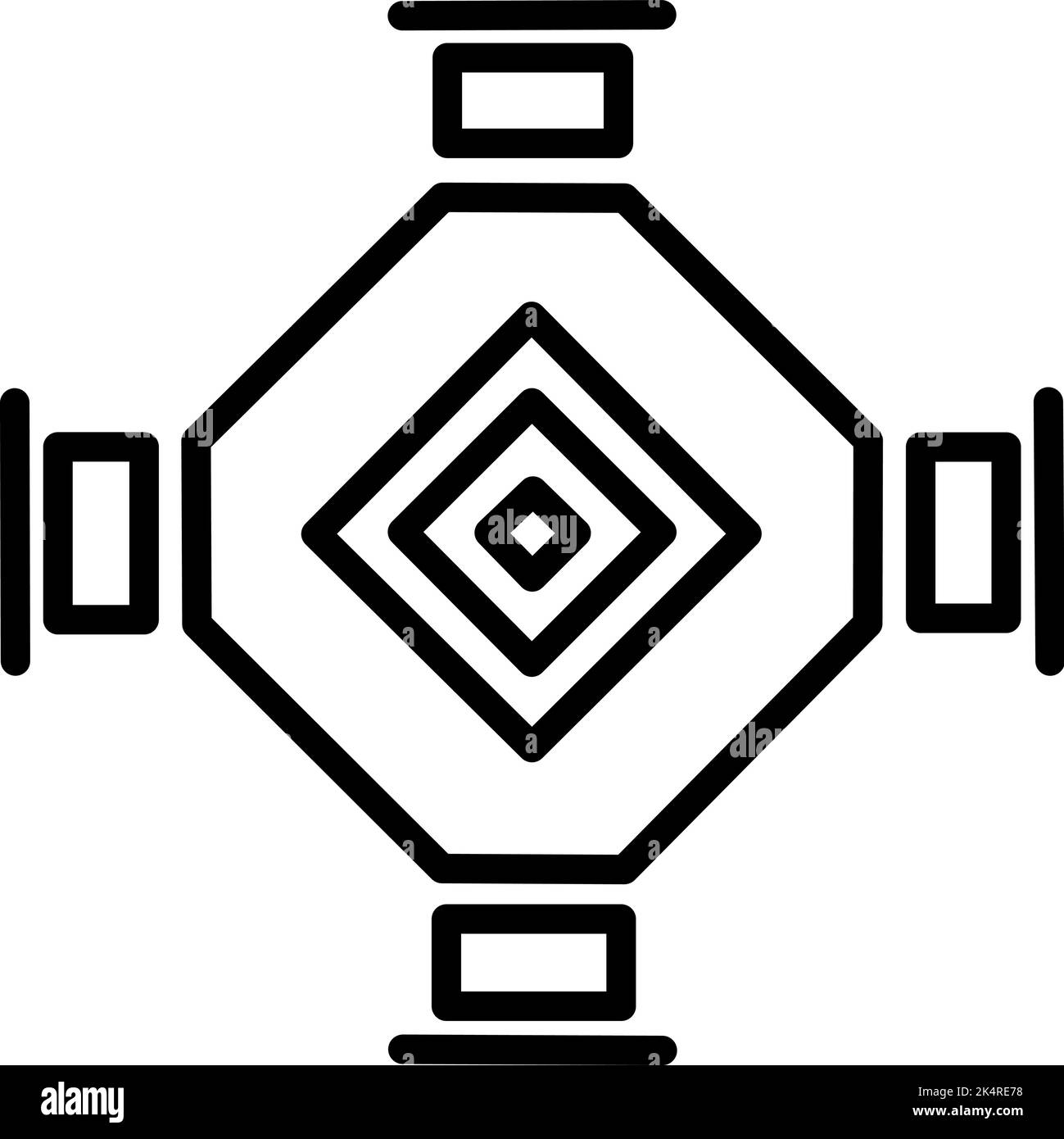 Vintage set table chairs Stock Vector Images - Alamy