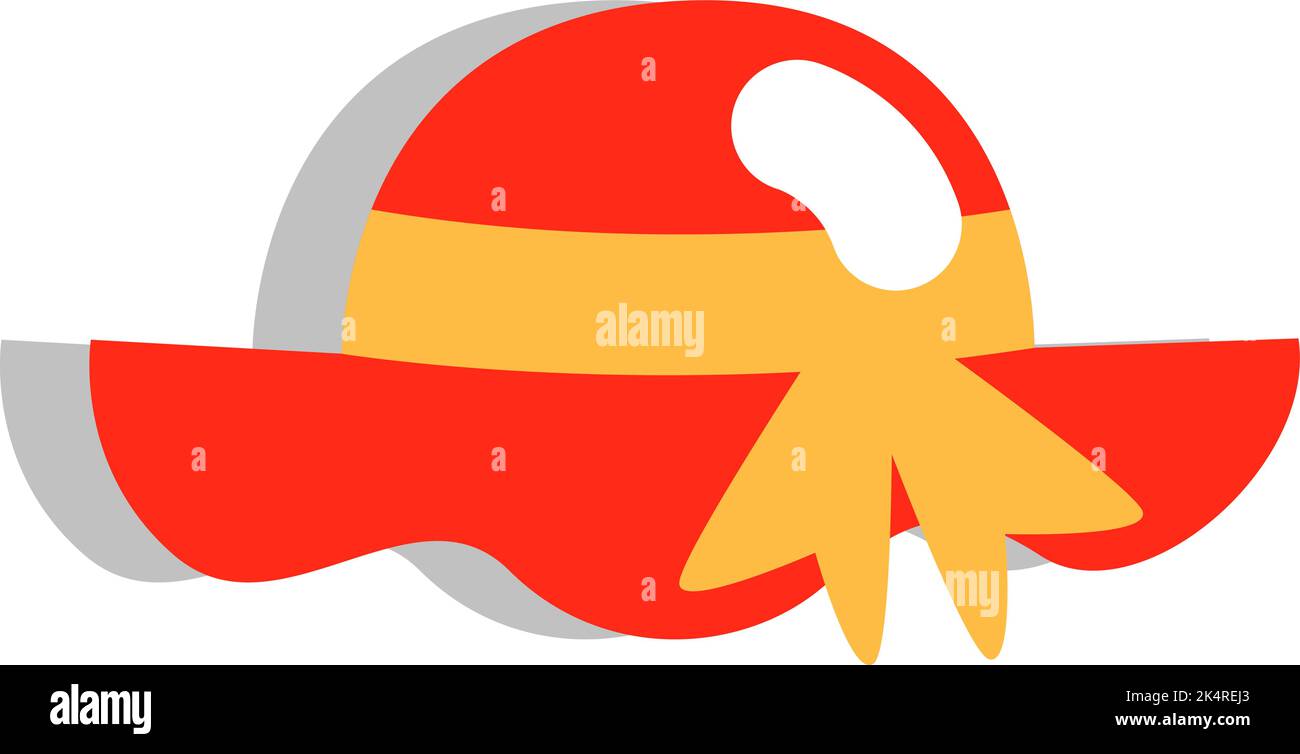 Travel hat, illustration, vector on a white background Stock Vector ...