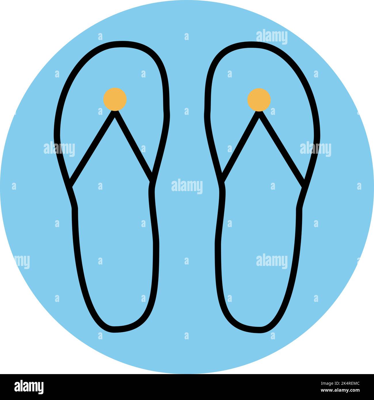 Black flip flop sandals Stock Vector Images - Alamy