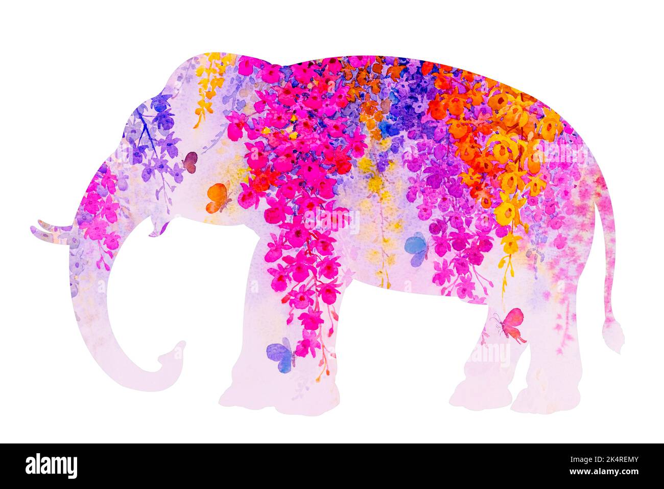 Beautiful Painted Elephants