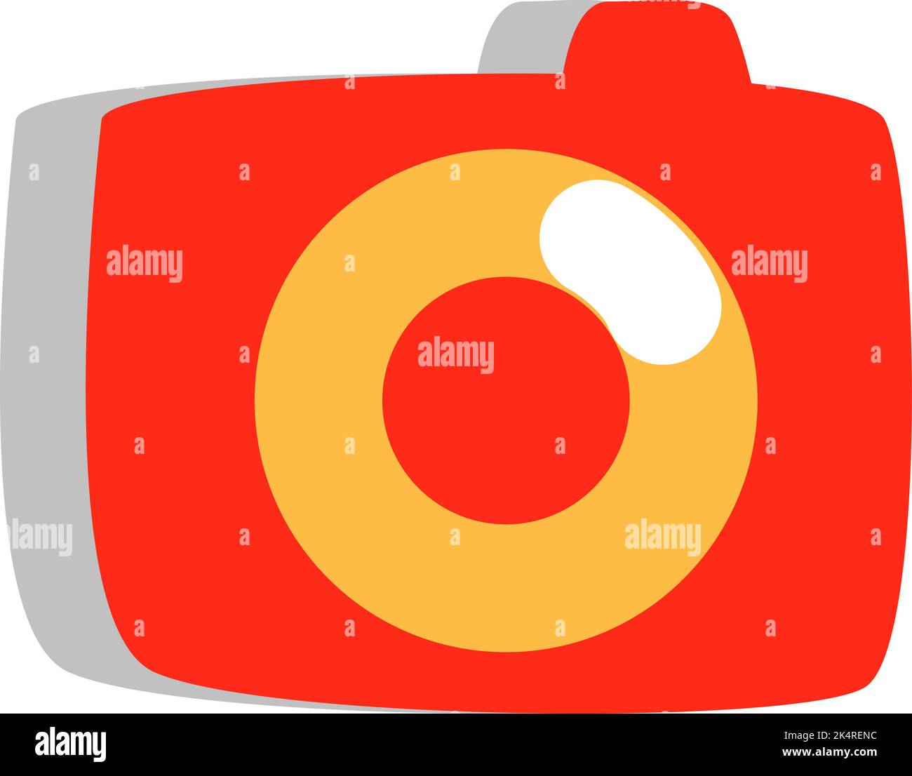 Travel camera, illustration, vector on a white background Stock Vector ...