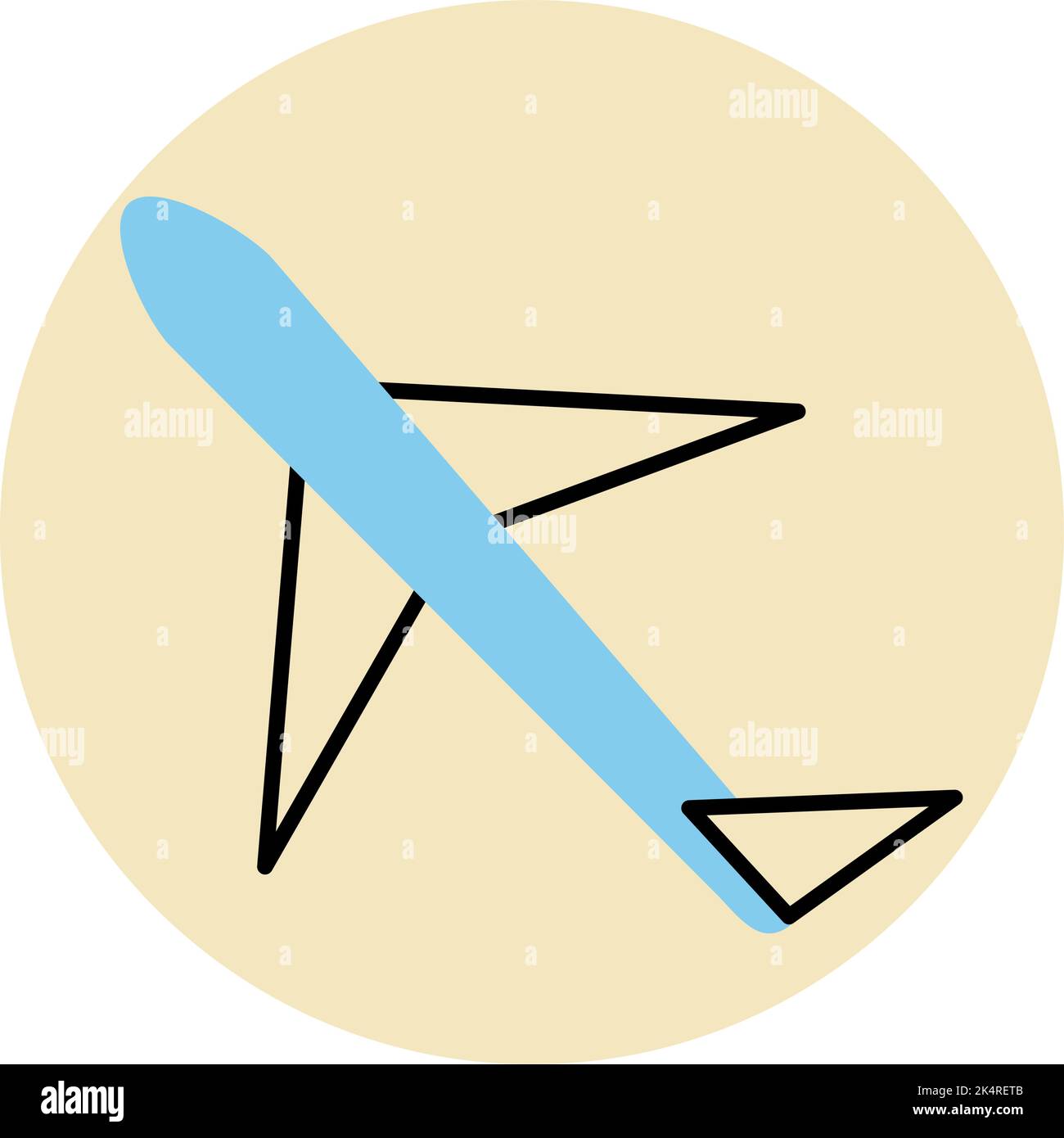 Vacation airplane, illustration, vector on a white background Stock ...