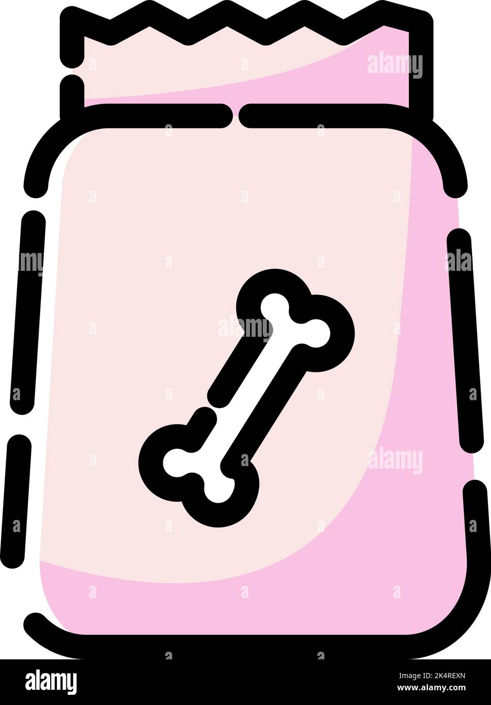 Pet shop snacks, illustration, vector on a white background Stock ...