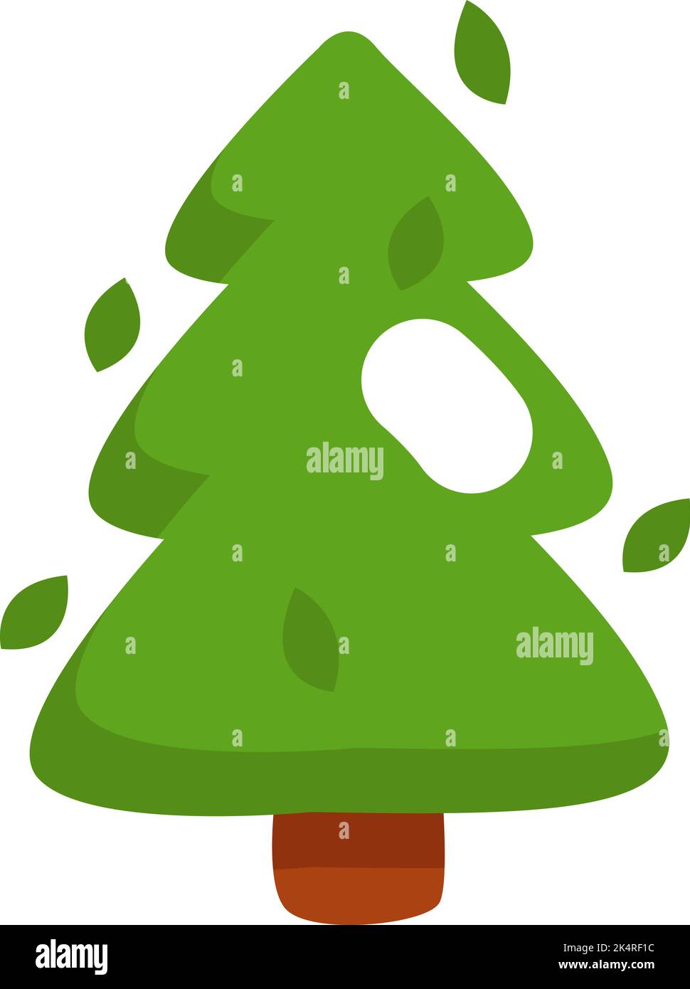 Forest tree, illustration, vector on a white background Stock Vector ...