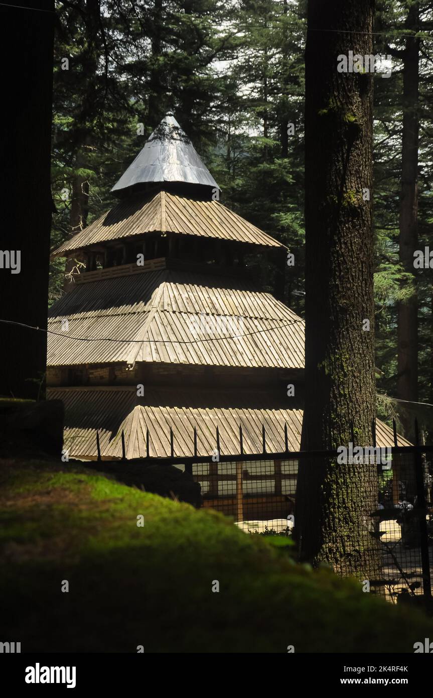 Beautiful view of sunlight falling on Hidimba Devi Temple from in ...
