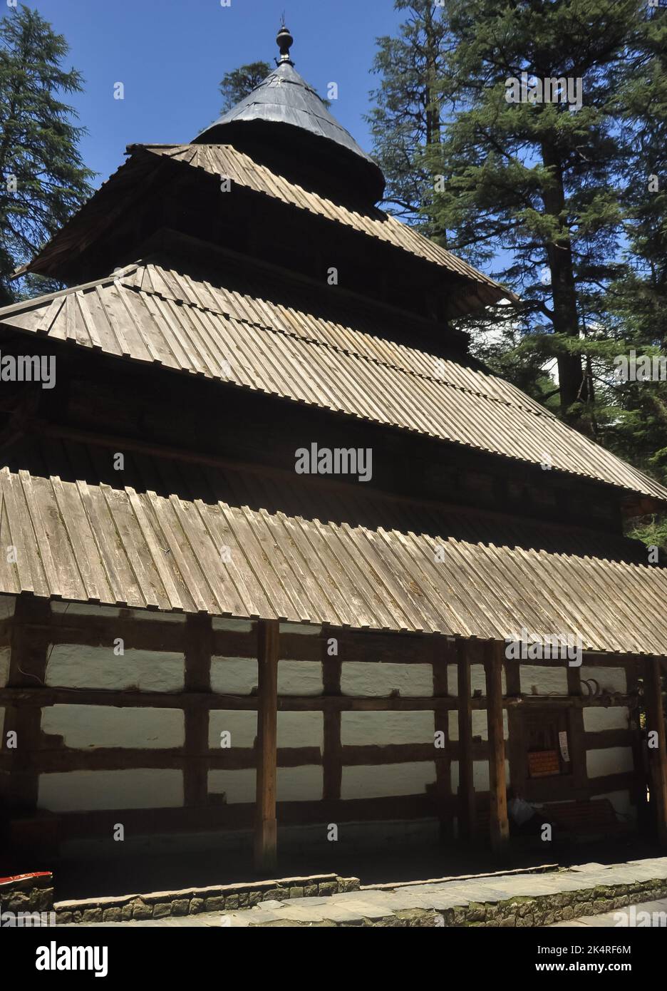 A famous Hadimba Devi Temple in Manali, Himachal Pradesh, India which ...