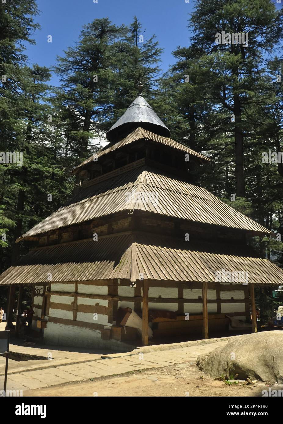 A famous Hadimba Devi Temple in Manali, Himachal Pradesh, India which ...