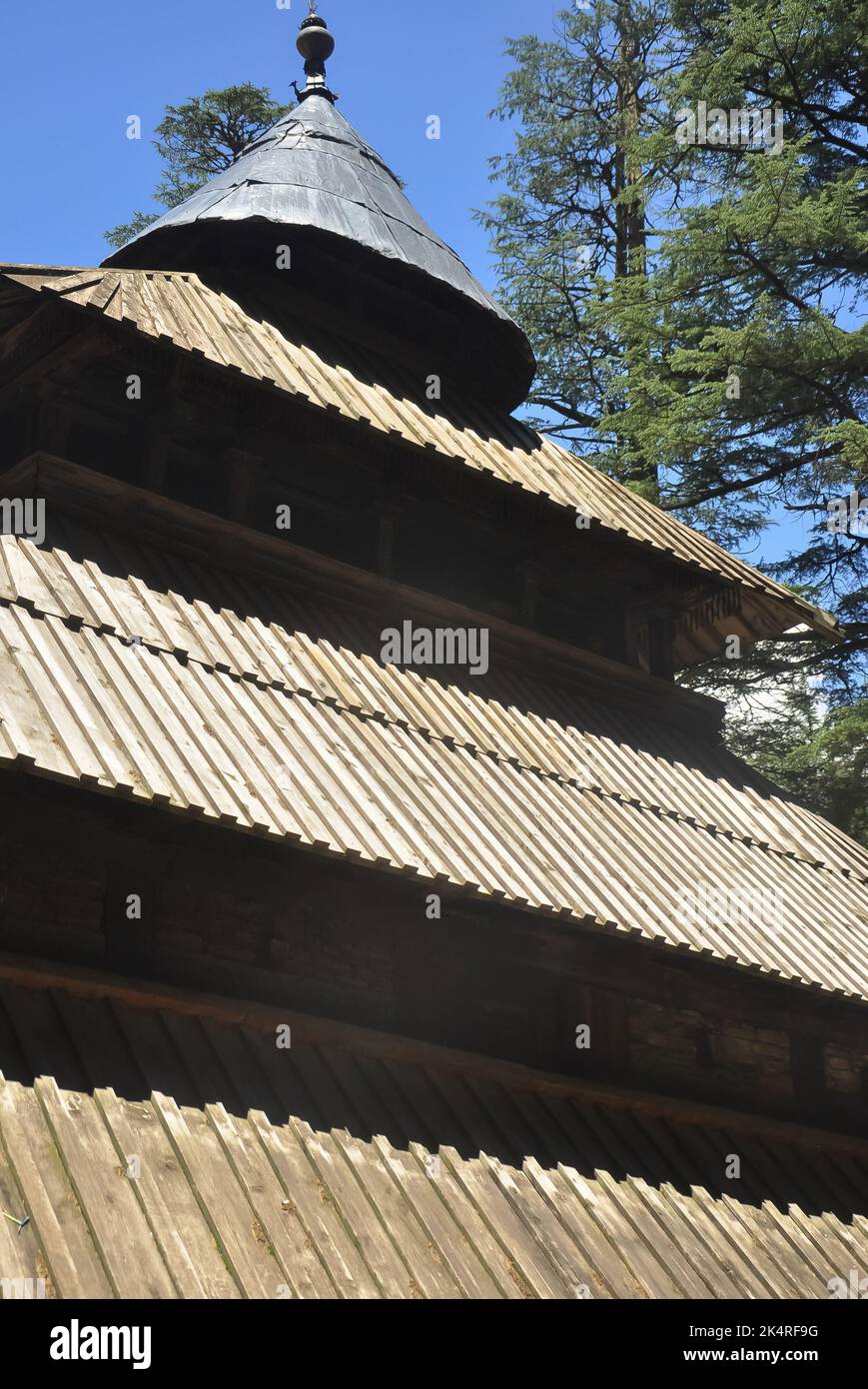 Roof of famous Hadimba Devi Temple in Manali, Himachal Pradesh, India ...