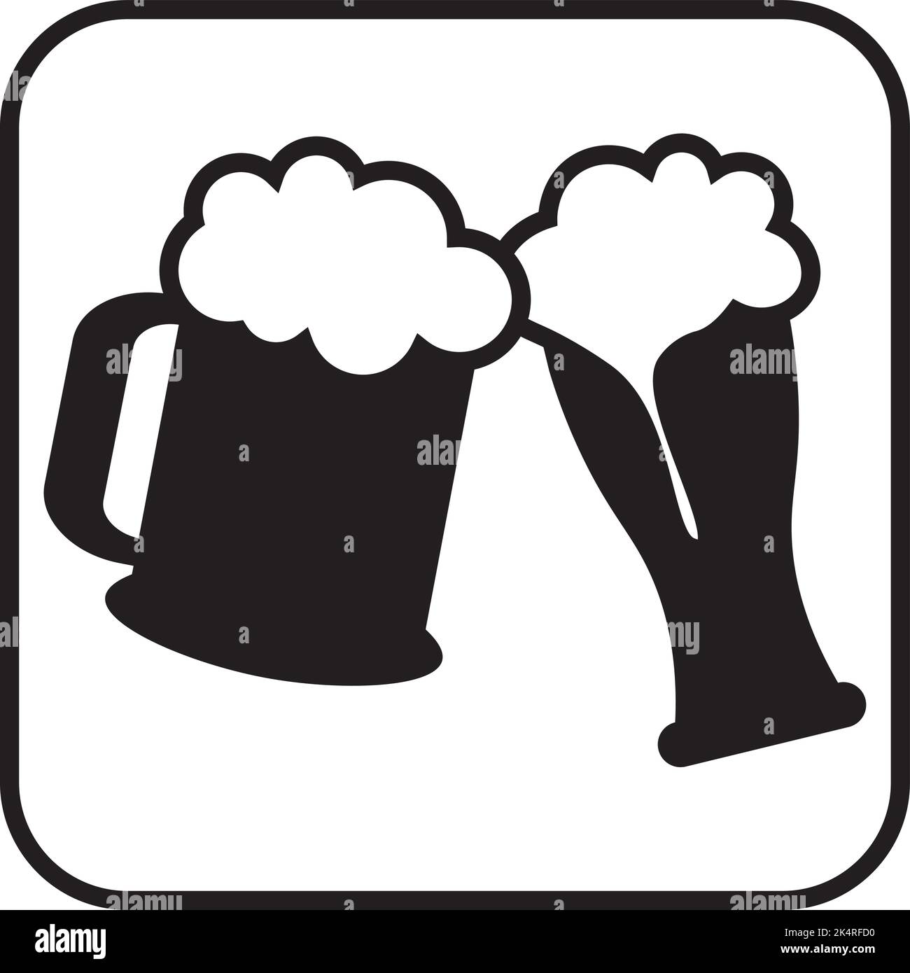 Pints of ale white background Stock Vector Images - Alamy