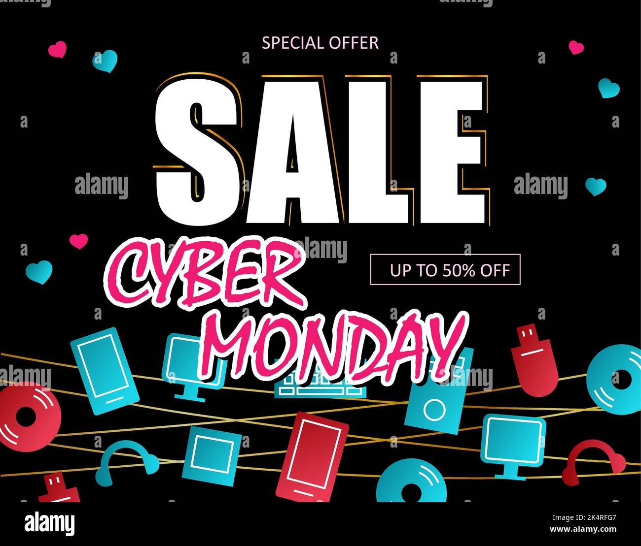Icons cyber monday Stock Vector Images - Alamy
