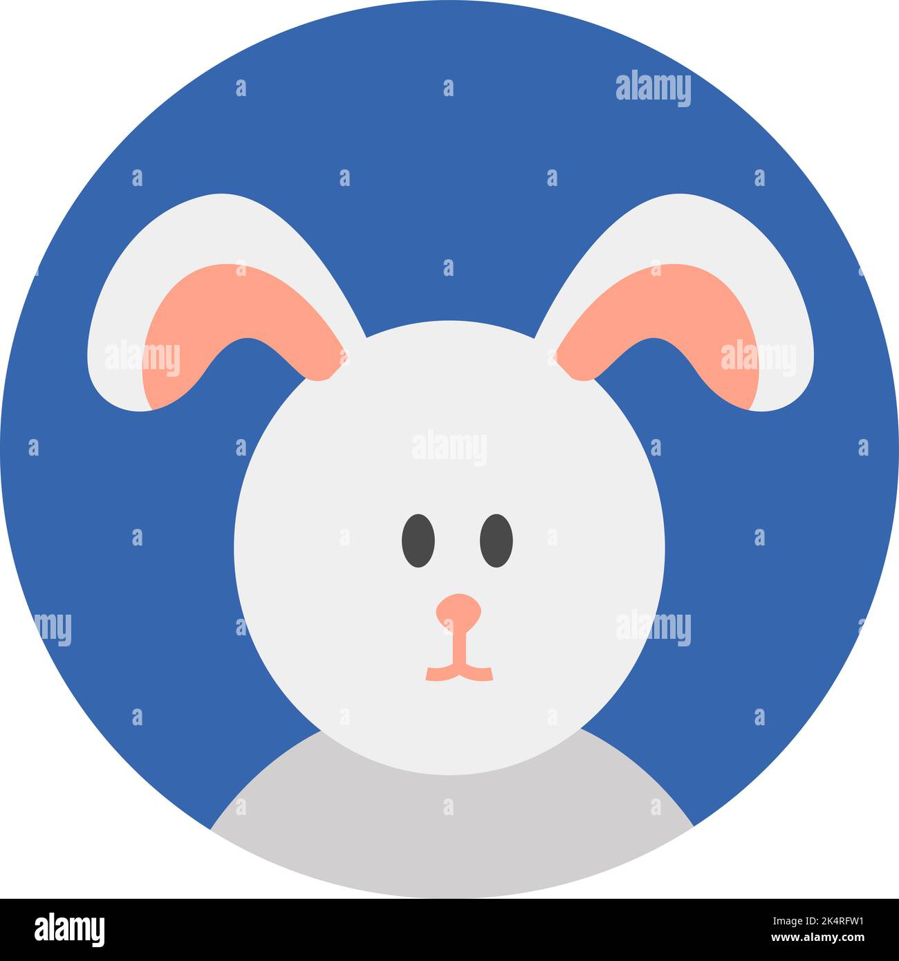 White rabbit, illustration, vector on a white background Stock Vector ...