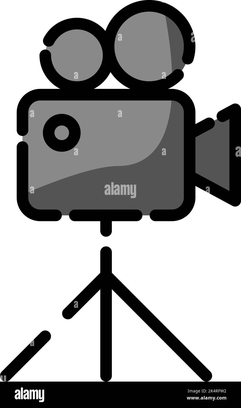Wedding video camera, illustration, vector on a white background Stock ...