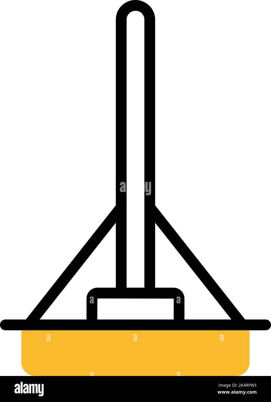 Yellow glass cleaner, illustration, vector on a white background Stock ...