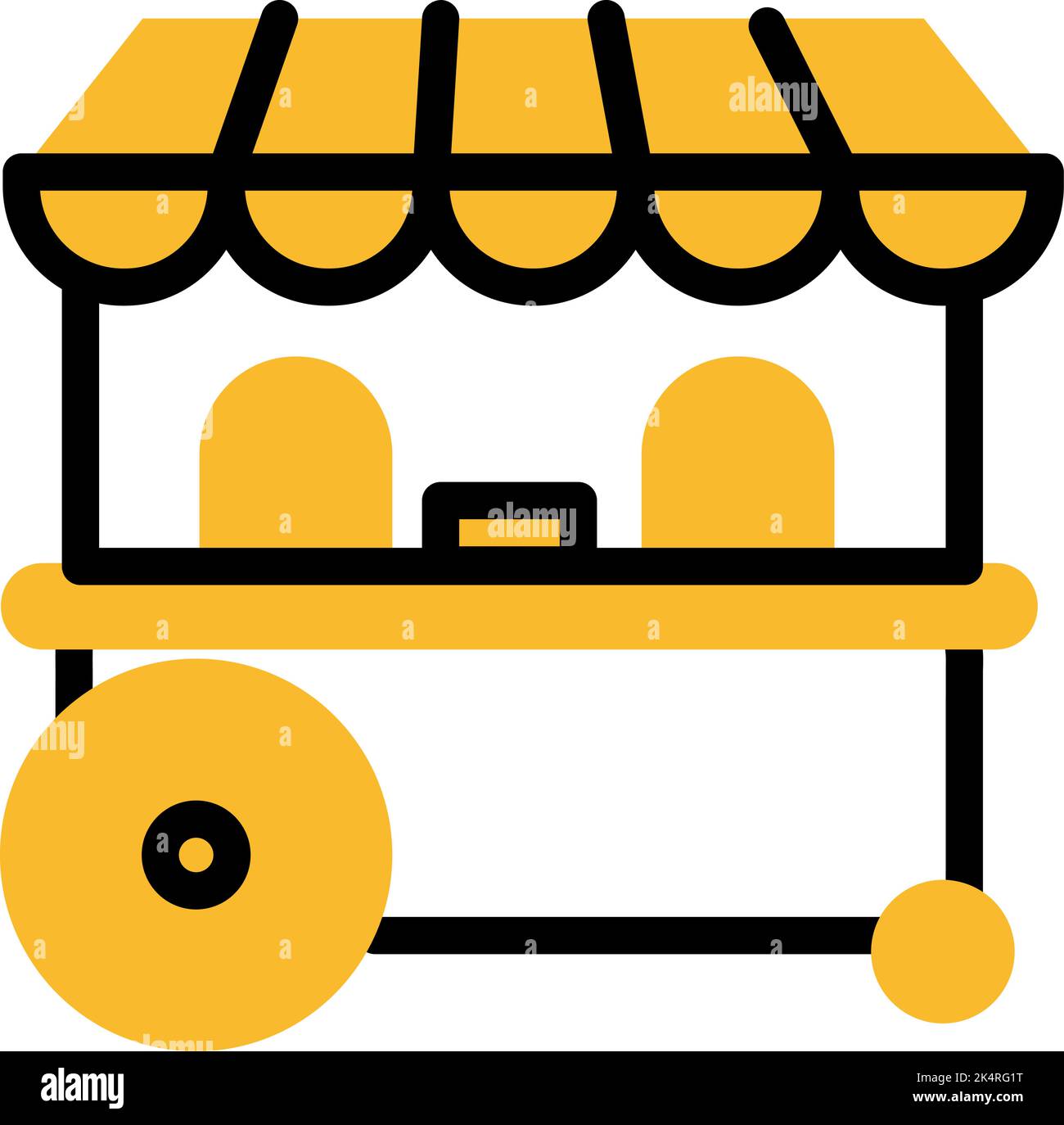 Amusement ticket van, illustration, vector on a white background Stock ...