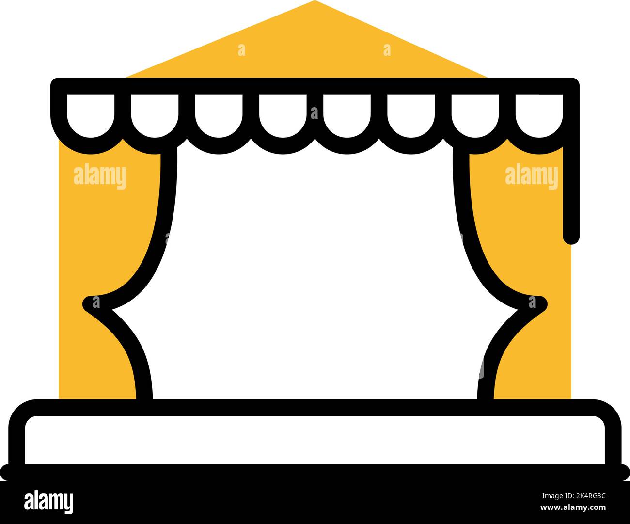 Amusment teather, illustration, vector on a white background Stock ...