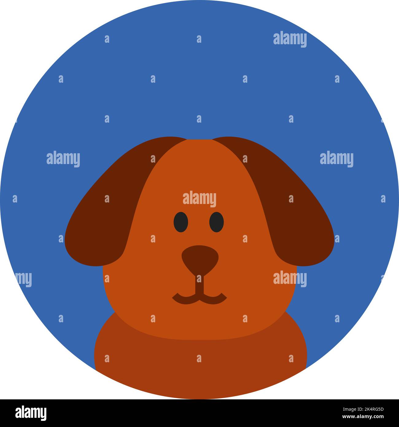 Brown dog, illustration, vector on a white background Stock Vector ...