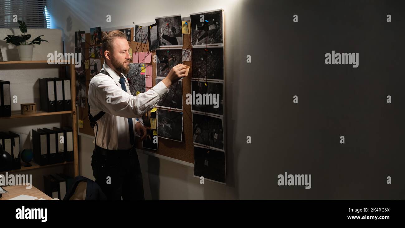 Detective investigation board hi-res stock photography and images - Alamy