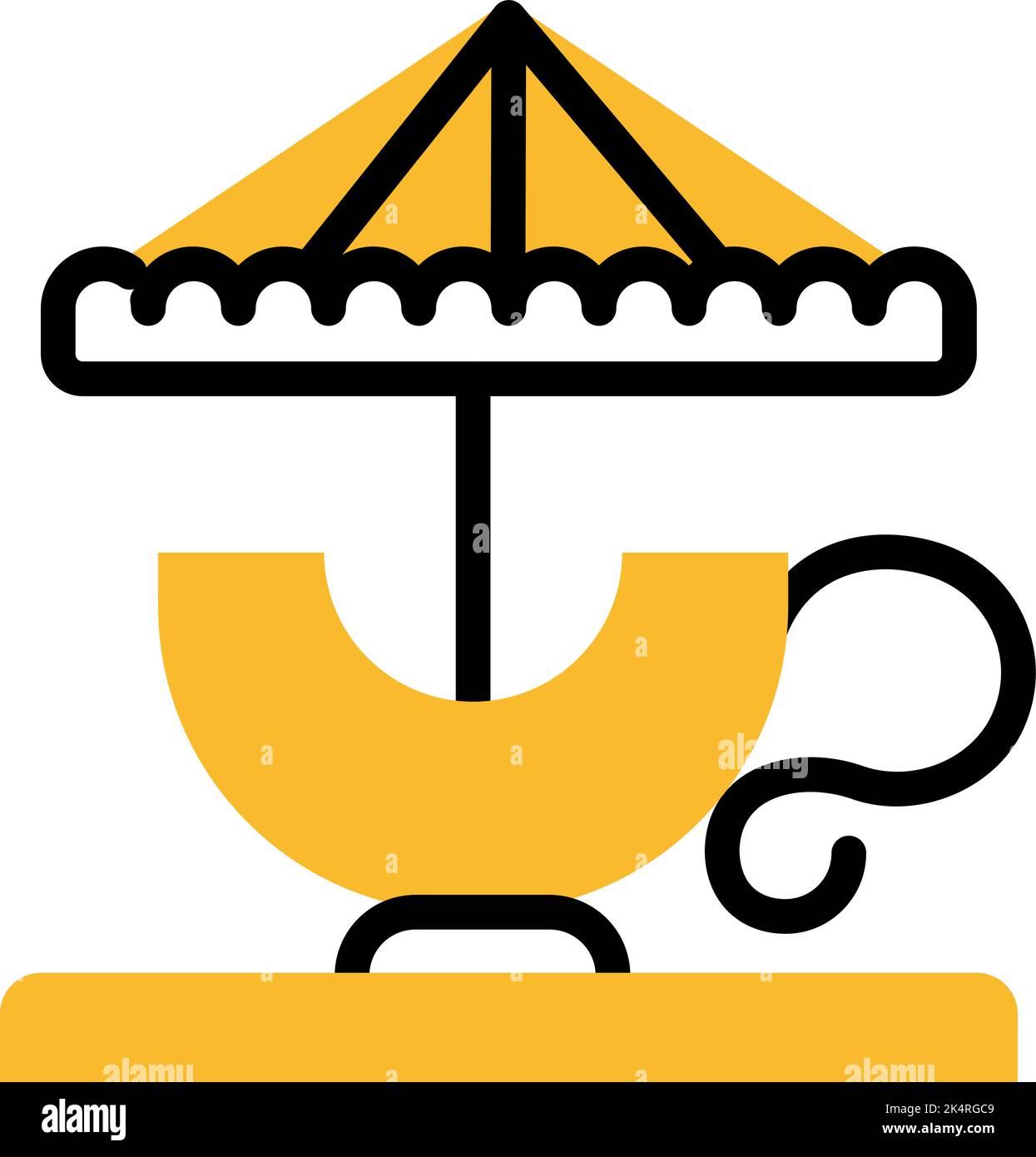 Amusment ride merry go round, illustration, vector on a white ...