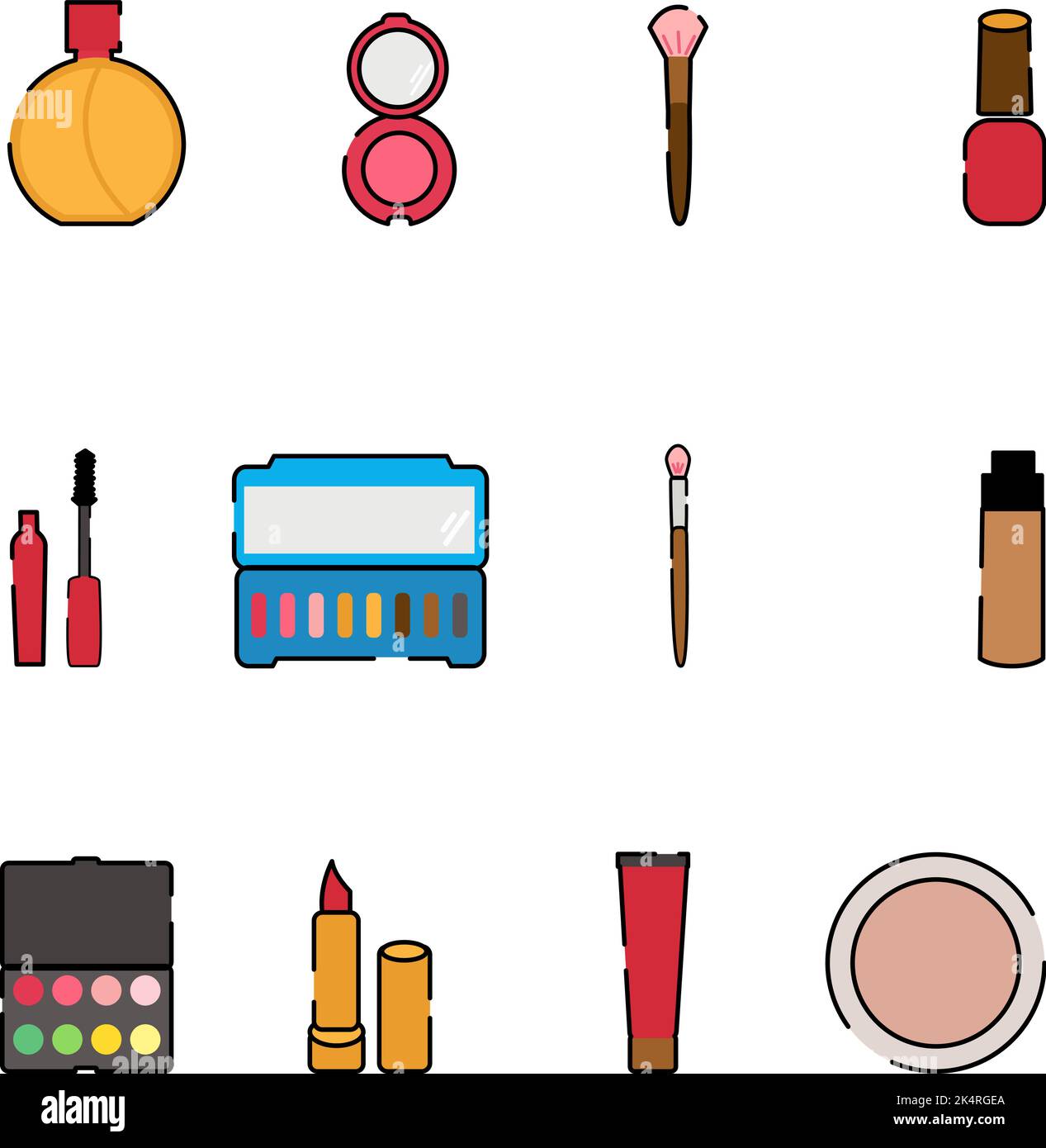 Beauty products, illustration, vector on a white background Stock ...