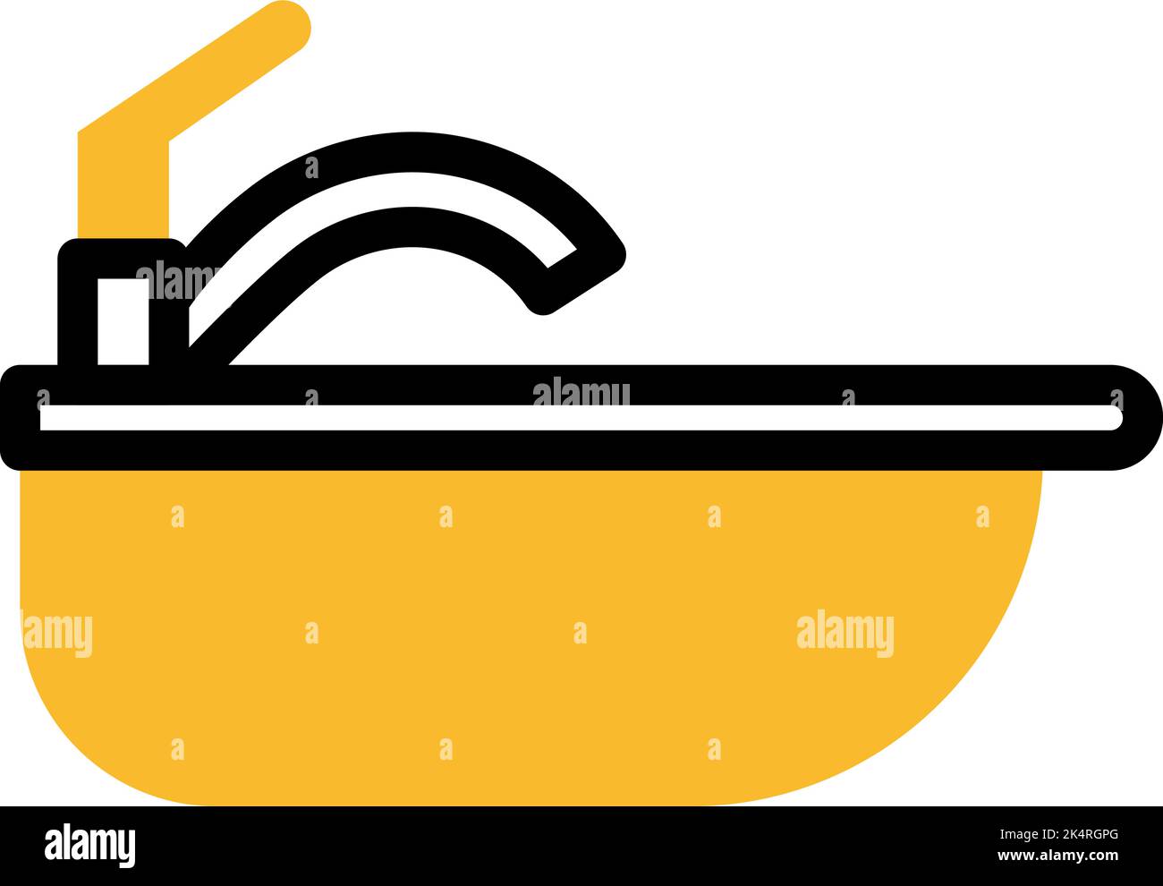 Bathroom sink, illustration, vector on a white background Stock Vector ...