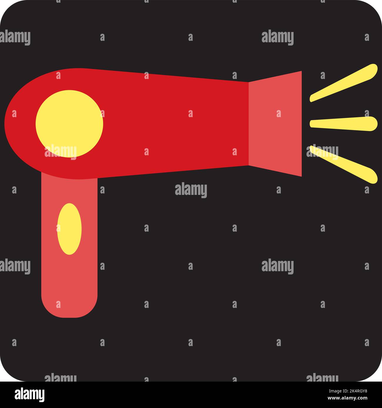 Hair dryer on white background Stock Vector Images - Alamy