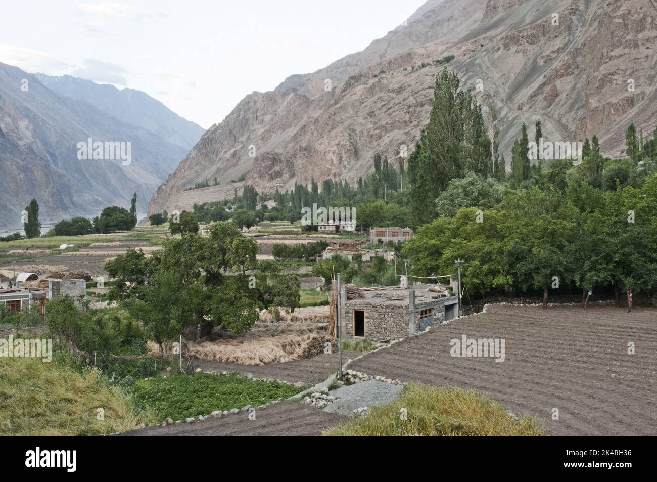 Village of Turtuk in the remote Nubra Valley, above the Shyok River ...