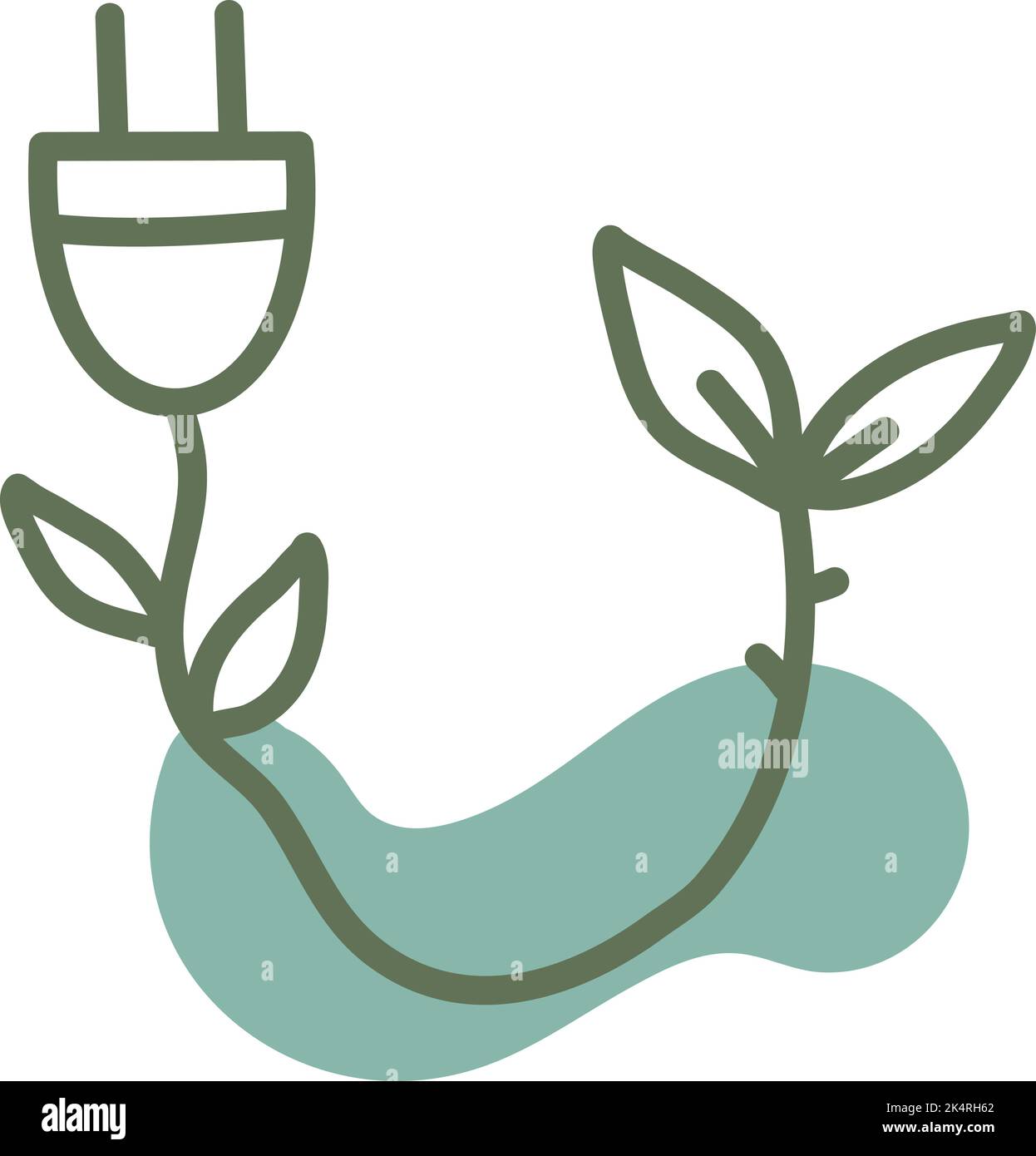 Electricity ecology, illustration, vector on a white background Stock ...