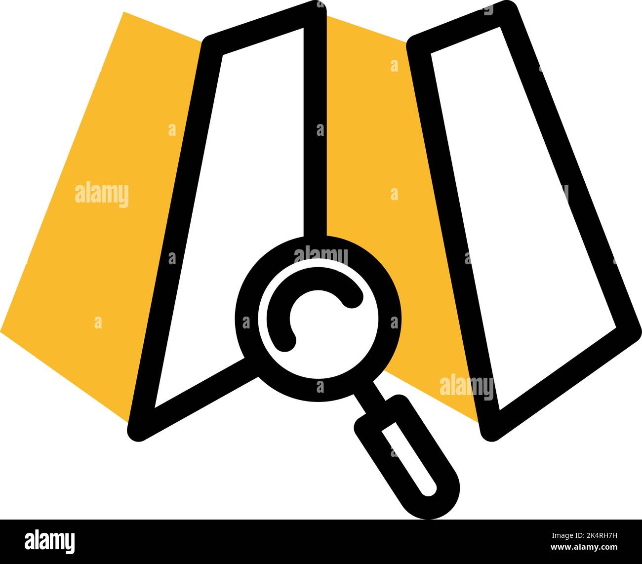 Camping map, illustration, vector on a white background Stock Vector ...