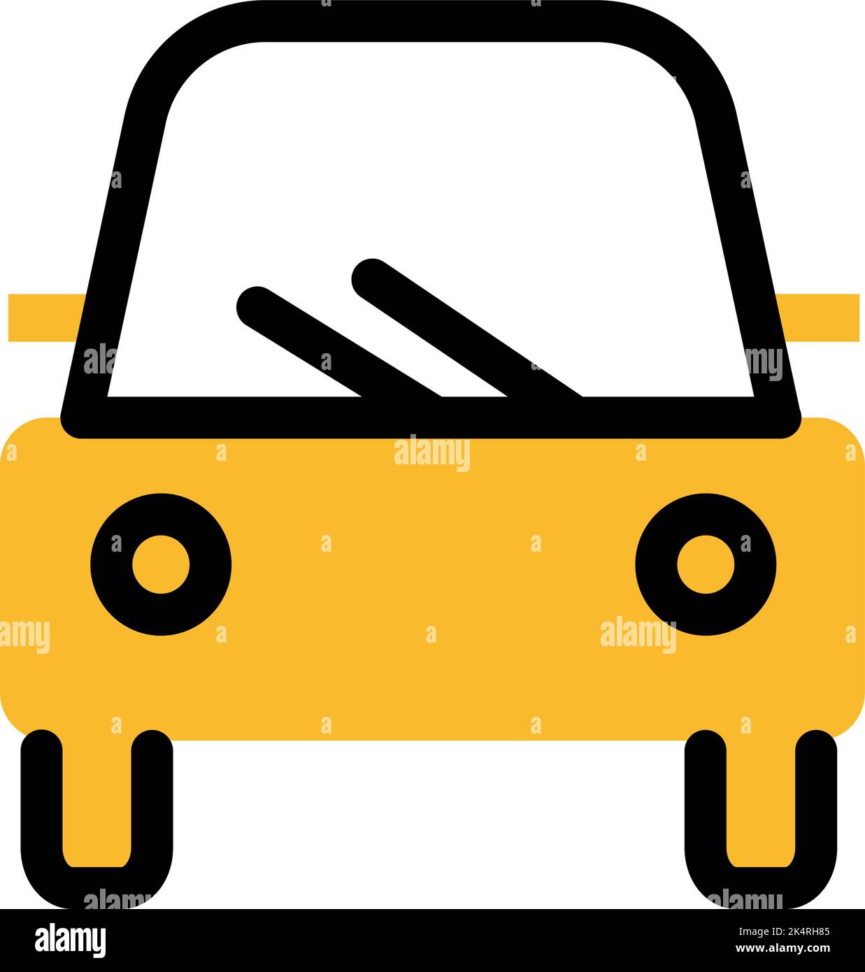 Yellow car, illustration, vector on a white background Stock Vector ...