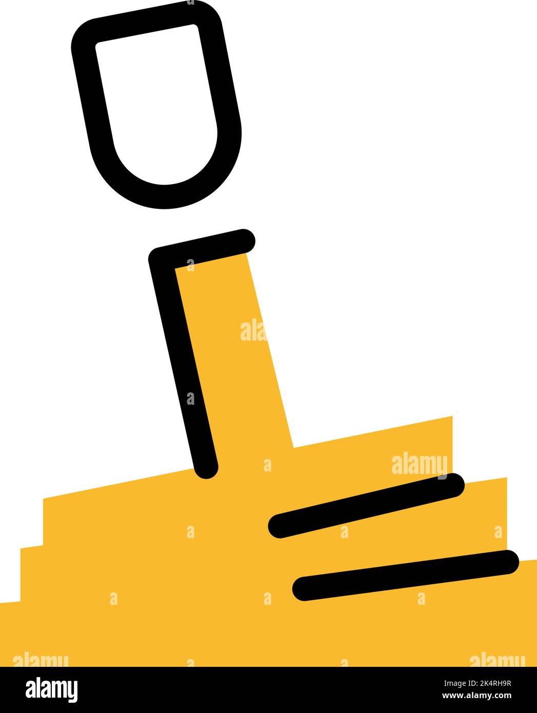 Manual car stick, illustration, vector on a white background Stock ...