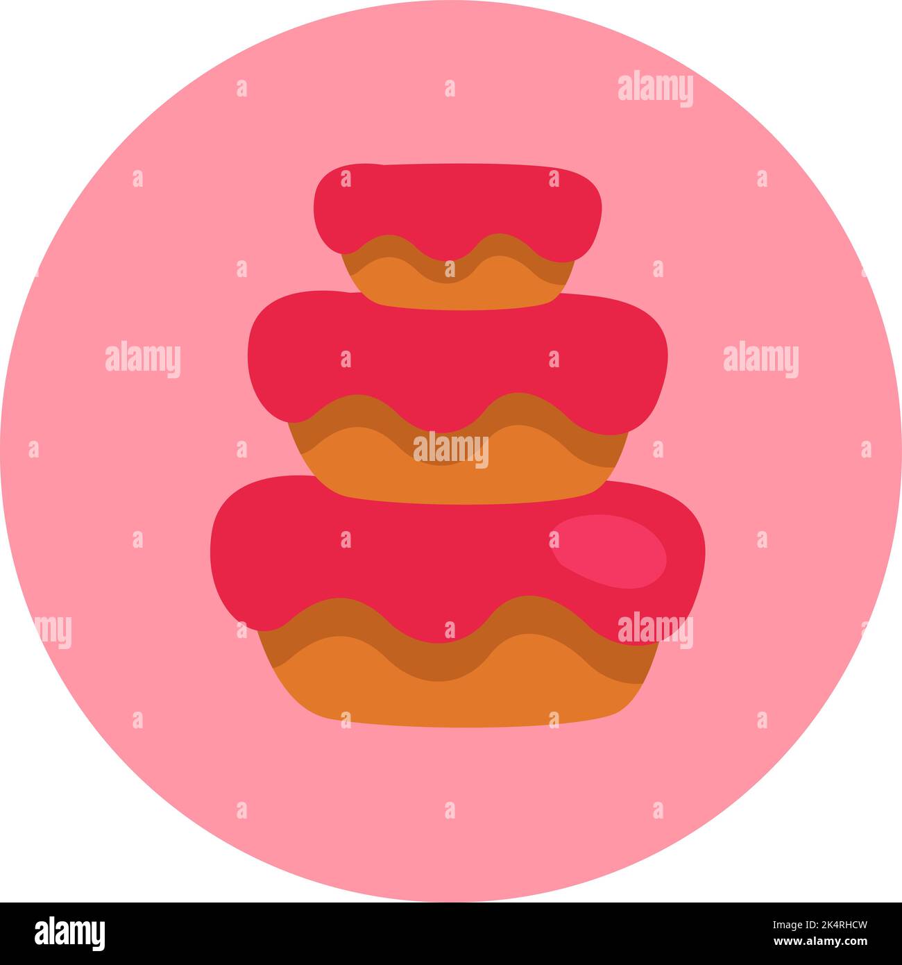 Tasty pie on red Stock Vector Images - Alamy