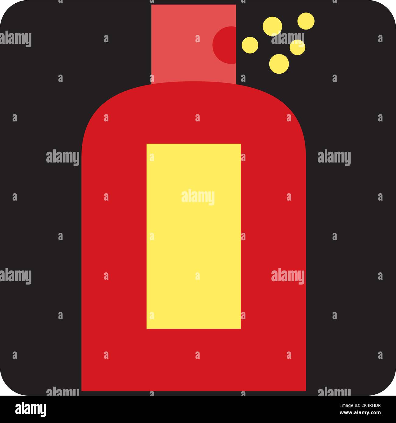 Red perfume bottle, illustration, vector on a white background Stock ...